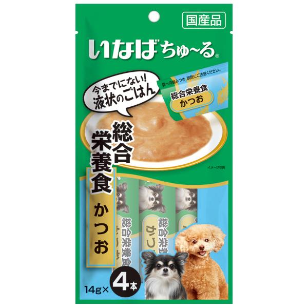 メーカー：いなば メーカー画像　いなば　ちゅ〜る　総合栄養食　かつお　14g×4本　ちゅーる　4901133682537　20230831　y23m08　mura　ペット用　犬用品　犬用　犬　いぬ　ドッグ　ドッグフード　犬フード　フード　え...
