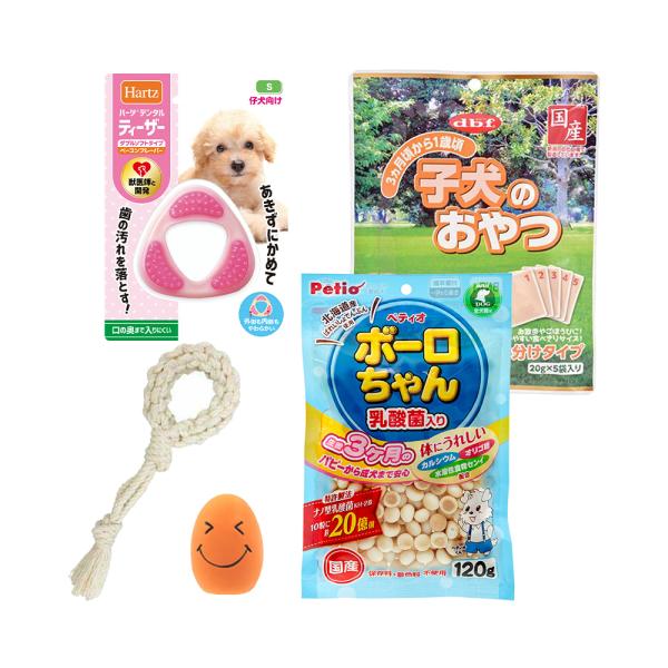 メーカー：用品セット 子犬　おもちゃ・おやつセット　2250002965496　20231006　y23m10　Y.K.　犬　いぬ　イヌ　犬用　いぬ用　イヌ用　ドッグ　dog　犬おやつ　おやつ　オヤツ　間食　こいぬ　子いぬ　子犬　仔犬　こい...