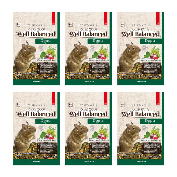 メーカー：三晃商会 mlmfkline　_animal　三晃商会　ＳＡＮＫＯ　ウェルバランス　デグーフード　４００ｇ×６　4976285156403　ＧＢＮＭ　小動物　鳥　小動物用品　えさ　餌　フード　デグー用　デグー　Ｗｅｌｌ　Ｂａｌａｎ...