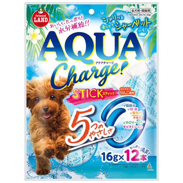 メーカー：マルカン 4906456578567　マルカン　アクアチャージスティック　16g×12本　犬　いぬ　DOG　イヌ用　犬用　愛犬　愛犬用　犬フード　イヌフード　ドッグフード　おやつ　シャーベット　アイス　水分摂取　水分補給　りんご風...
