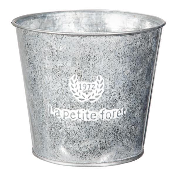 メーカー：ケーイーアイ 鉢カバー　鉢　植木鉢　ガーデニング用品　4530254090763　フレンチシルバーブリキ　ラウンドＳ　３号鉢　ブリキ鉢　ガーデニング　園芸用品　園芸　植物　花　葉　華　管理　用品　手入れ　栄養　カップ　バケツ　小さ...