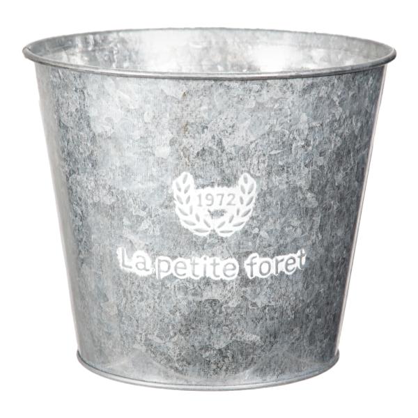 メーカー：ケーイーアイ 鉢カバー　鉢　植木鉢　ガーデニング用品　4530254090749　フレンチシルバーブリキ　ラウンドＬ　５号鉢　ブリキ鉢　ガーデニング　園芸用品　園芸　植物　花　葉　華　管理　用品　手入れ　栄養　カップ　バケツ　小さ...