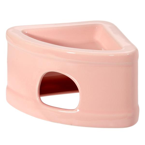 メーカー：fuu animalhousetouki　ハムスター　ケージ　4573298447544　ｆｕｕ　小動物用ハムサイズ　陶器のコーナーハウスｗｉｔｈディッシュ　ピンク　小動物用品　小動物用　うさぎ　ハリネズミ　チンチラ　リス　デグー...