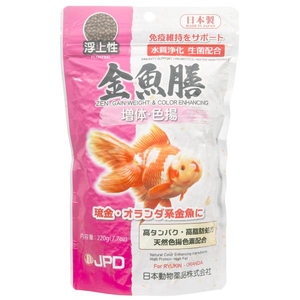 メーカー：日本動物薬品 アクアリウム用品　_aqua　金魚・メダカ　日本動物薬品　ニチドウ　金魚膳　増体色揚げ浮上性　２２０ｇ　アクア用品　金魚　えさ　餌　水質浄化　生菌配合　きんぎょぜん　顆粒　JPD　国産　20160423　ＫＫ　ＫＥＩ...