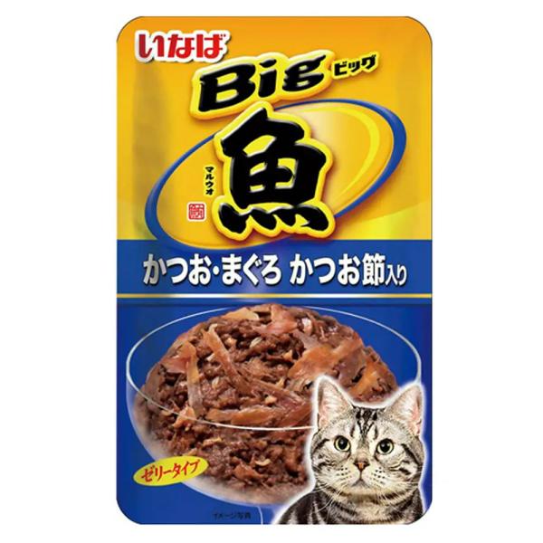 メーカー：いなば _neko　いなば　Ｂｉｇマルウオ　かつお・まぐろ　かつお節入り　８０ｇ　4901133619847　TCR-34　マウルオ　キヤット　ウエット　キャットフード　ウェットフード　猫ごはん　猫フード　愛猫　魚　パウチ　レトル...