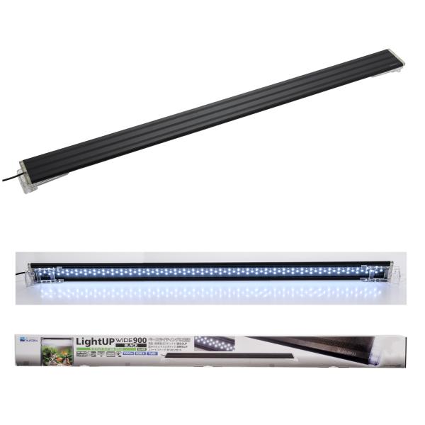 メーカー：水作 水槽　ライト　水作　ＬＥＤ　ライトアップＷＩＤＥ　９００　ブラック　９０ｃｍ水槽　照明　黒　Black　4974105026097　熱帯魚　金魚　スリム　フラット　アルミボディ　水槽用品　水草　水草水槽　レイアウト水槽　レイ...