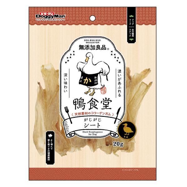 メーカー：ドギーマン frditem_hidden　ドギーマン　鴨食堂　がじがじシート20g　4976555827293　82729　犬用品　犬　いぬ　犬用　犬用おやつ　犬フード　ドッグフード　おやつ　スナック　全成長段階　幼犬　成犬　チャ...