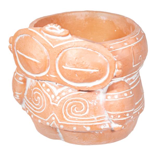 メーカー：ケーイーアイ littleregin　鉢カバー　鉢　植木鉢　ガーデニング用品　resinpot　4530254167762　リトルレジンポット　遮光器土偶　１号ポット用　プラスチック　鉢植え　ポット　園芸　園芸用品　園芸資材　花　...