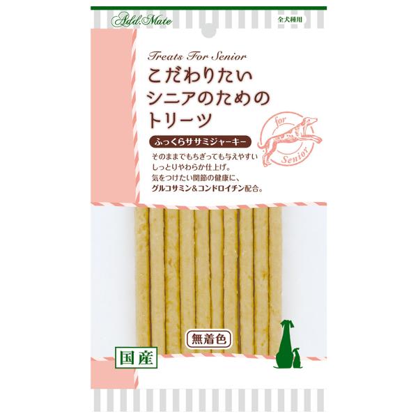 メーカー：ペティオ　アドメイト メーカー画像　こだわりたいシニアのためのトリーツ　ふっくらササミジャーキー　70g　4903588143182　20240808　y24m08　ktym　こだわり　シニア　シニア犬　高齢犬　トリーツ　ふっくら...