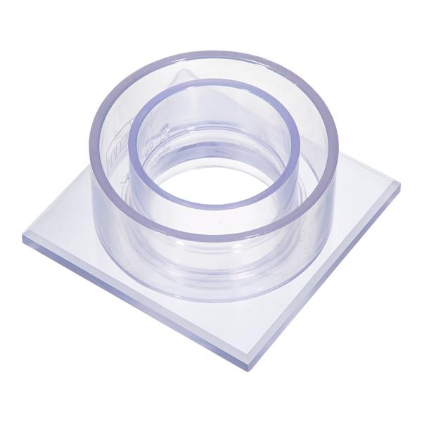 オーバーフロー台座　５０Ａ　ガラス水槽　アクリル水槽兼用　塩ビ製　シリコン接着用　20240719　y24ｍ07　アクアリウム用品　アクアリウム　OF　台座　塩ビ管　５０Ａ用　アクア用品　配管　ＯＦ水槽　自作　三重管　ガラス・アクリル水槽兼...