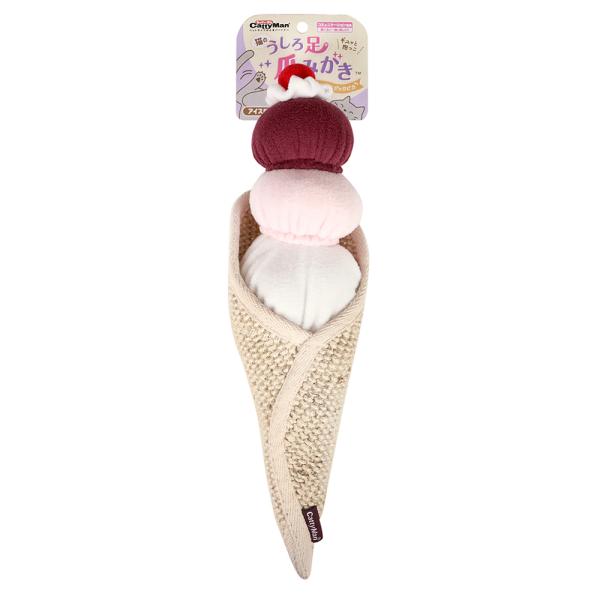 メーカー：ドギーマン メーカー画像　キャティーマン　猫のうしろ足爪みがき　アイス様　4976555845624　20240725　y24ｍ07　ngtk　猫用品　猫　ねこ　ネコ　cat　おもちゃ　けりけり　けんけん　キック　ぬいぐるみ　ドギ...