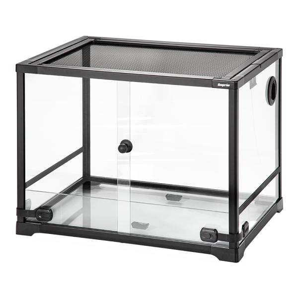 メーカー：ジャイアンガーデン フォ―ダブルレプタイルガーデン６０４５　Ｂ　スライドドア　6975444404681　６０ｃｍ　６０　４５　ブラック　黒　黒色　爬虫類ケージ　爬虫類　ケージ　ゲージ　飼育ゲージ　飼育ケース　ガラスケージ　ガラス...