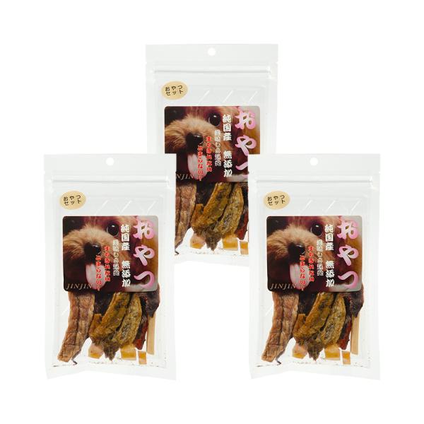 メーカー：ジンジン ＪＩＮＪＩＮ　小袋新おやつセット　６種入　国産　６０ｇ　無添加　2250003097448　ドッグフード　犬　いぬ　犬フード　おやつ　間食　ガム　ジャーキー　ジンジン　ヘルシー　国内産　日本産　鶏素材　魚素材　さつまいも...