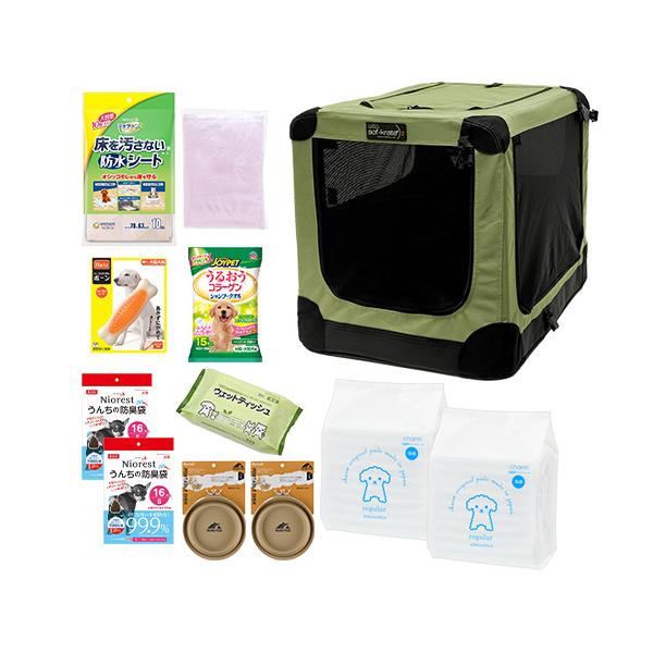 犬用　防災セット　中型犬向け　（ソフクレート色おまかせ）（水・フードなし）　犬用　災害　2250003097530　20240812　y24m08　Y.K.　犬　いぬ　イヌ　犬用　いぬ用　イヌ用　犬用品　用品　防災　災害　避難　防災セット　...