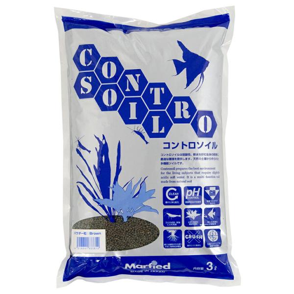 メーカー：マーフィード marfied　_hachu　_kame　contso_soil　アクアリウム用品　熱帯魚　エビ他　メダカ　アクア用品　底床　ソイル　土　ノーマル　茶　ブラウン　マーフィード　コントロソイル　パウダー　3リットル(茶...