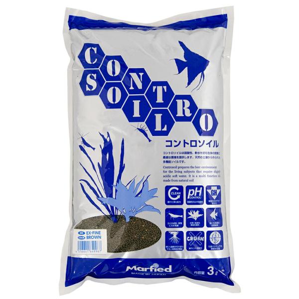 メーカー：マーフィード marfied　_hachu　_kame　contso_soil　アクアリウム用品　熱帯魚　エビ他　メダカ　アクア用品　底床　ソイル　土　ノーマル　茶　ブラウン　マーフィード　コントロソイル　スーパーパウダー　３リッ...