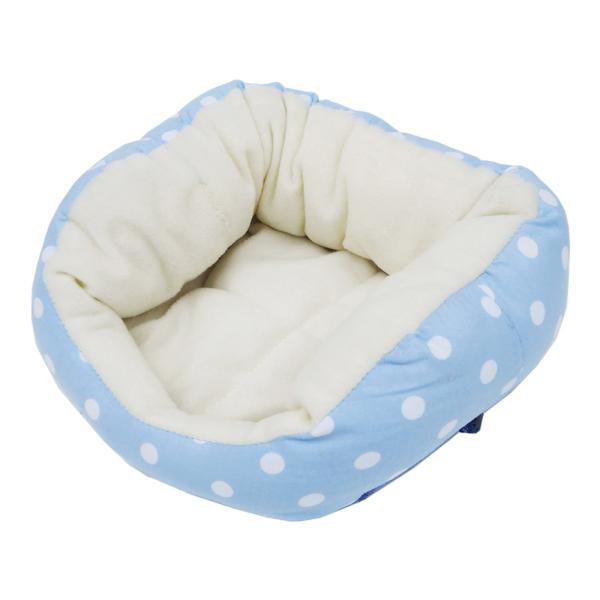 メーカー：Rainbow 小動物　小動物用品　レインボー　うさちゃんのもこもこベッド　水玉　ブルー　4589462736734　kak　うさぎ　ラビット　小動物用ベッド　ベッド　ベット　可愛い　ストライプ　シンプル　もこもこ　ふんわり　うさ...