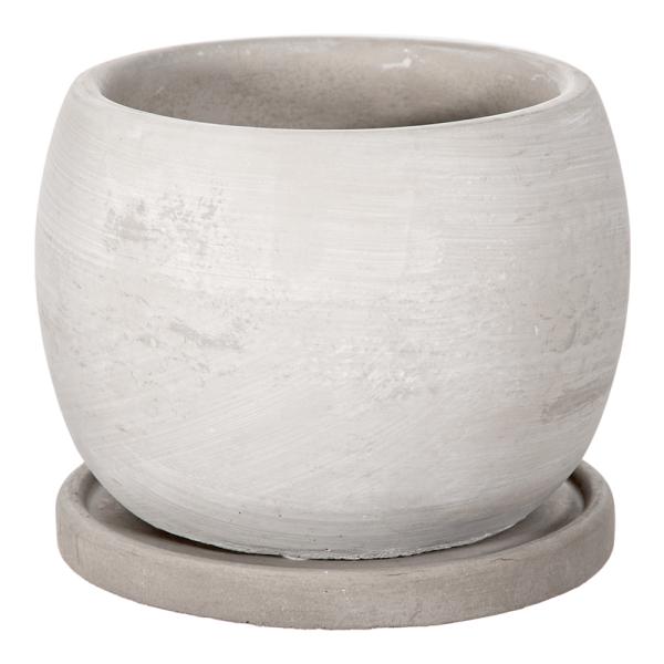セメントポット　ボール　Ｌ　植木鉢　4589588305883　20241031　y24m10　kak　セメント　ポット　植木鉢　鉢　丸　球状　ボール型　Lサイズ　無機質　モノトーン　インテリア　部屋　お部屋　園芸用品　園芸　ガーデニング用...