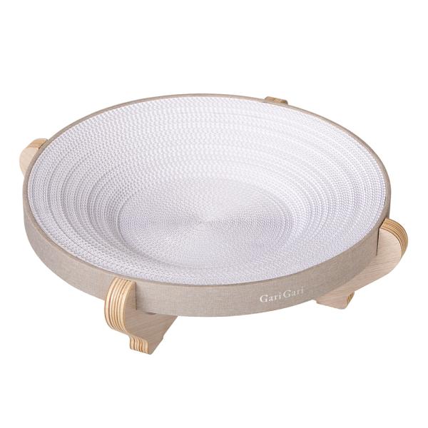 メーカー：エイムクリエイツ メーカー画像　猫用　爪とぎ　ミュー　ガリガリスイート　ラウンド　クールグレージュ　4540013512436　20241116　y24m11　ktym　つめとぎ　爪研ぎ　ネコ用　ねこ用　ガリガリ　GariGari...