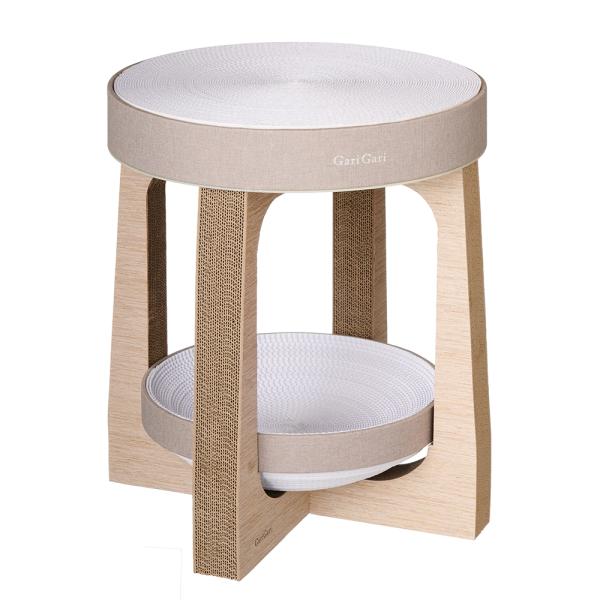 メーカー：エイムクリエイツ メーカー画像　猫用　爪とぎ　ミュー　ガリガリスイート　スツール　クールグレージュ　4540013512481　20241116　y24m11　ktym　つめとぎ　爪研ぎ　ネコ用　ねこ用　ガリガリ　GariGari...