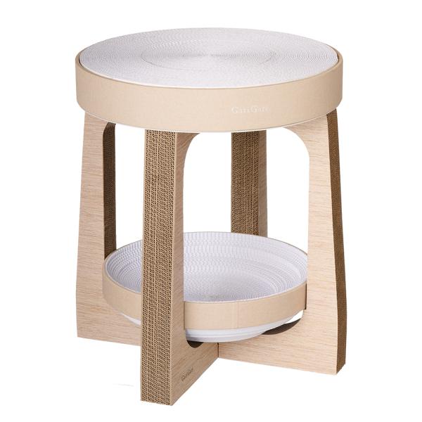 メーカー：エイムクリエイツ メーカー画像　猫用　爪とぎ　ミュー　ガリガリスイート　スツール　ウォームグレージュ　4540013512498　20241116　y24m11　ktym　つめとぎ　爪研ぎ　ネコ用　ねこ用　ガリガリ　GariGar...