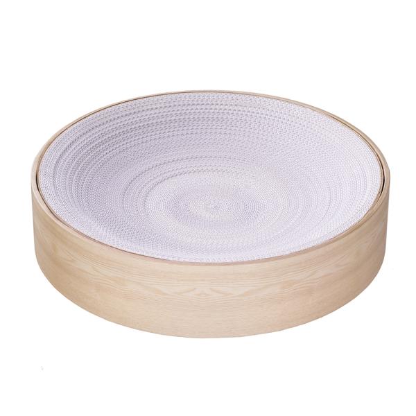 メーカー：エイムクリエイツ メーカー画像　猫用　爪とぎ　ミュー　ガリガリスイート　ディッシュ　グレージュ　4540013512559　20241116　y24m11　ktym　つめとぎ　爪研ぎ　ネコ用　ねこ用　ガリガリ　GariGari　ス...