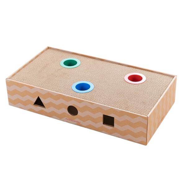 メーカー：エイムクリエイツ メーカー画像　ミュー　ニャンコロビー　ボックス　ナチュラル　4540013511736　20241116　y24m11　ktym　にゃんころびー　箱　ねこ　ネコ　猫　CAT　キャット　愛猫　ボールトイ　おもちゃ　...