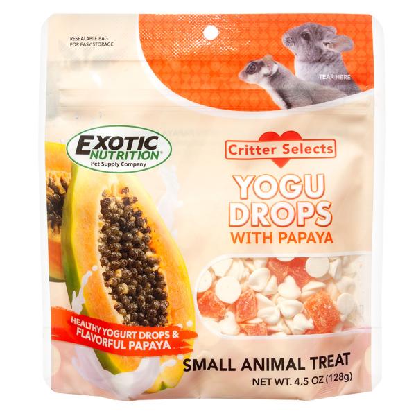 ＥＸＯＴＩＣ　ＮＵＴＲＩＴＩＯＮ　ＹＯＧＬ　ＤＲＯＰＳ　ＷＩＴＨ　ＰＡＰＡＹＡ　１２８ｇ　0810012541978　エキゾチックニュートリション　小動物　おやつ　副食　エサ　フード　ヨーグルト　乳製品　ドライフルーツ　果物　ビタミン　ミネ...