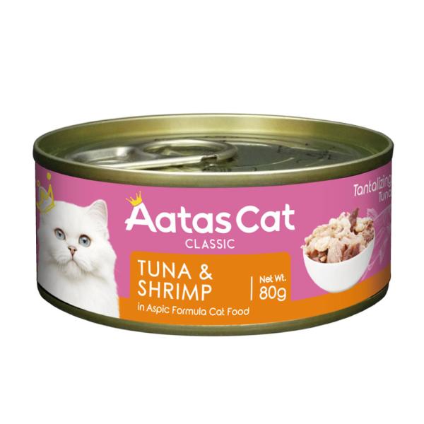 メーカー：ファンタジーワールド メーカー画像　Ａａｔａｓ　アタス　ツナ＆シュリンプ　８０ｇ　タンタライジングシリーズ　8885003130051　20250118　ｙ25ｍ02　Kbsk　猫　ねこ　ネコ　キャット　キャットフード　猫フード　...