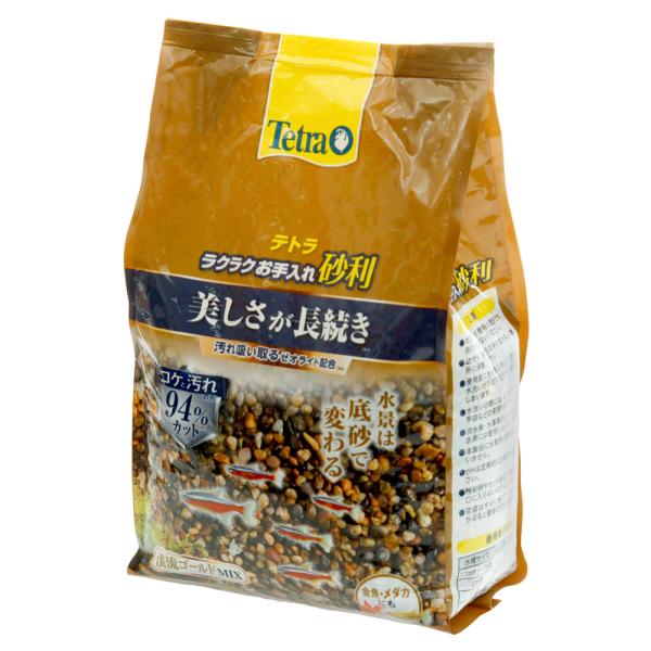 メーカー：テトラ アクアリウム用品　アクアリウム　アクア用品　アクア　低床　砂　砂利　コケ　ミックス　ゼオライト　汚れ防止　苔防止　小型水槽　kak　テトラ　ラクラクお手入れ砂利　渓流ゴールドミックス　２．５ｋｇ　4571269555885...
