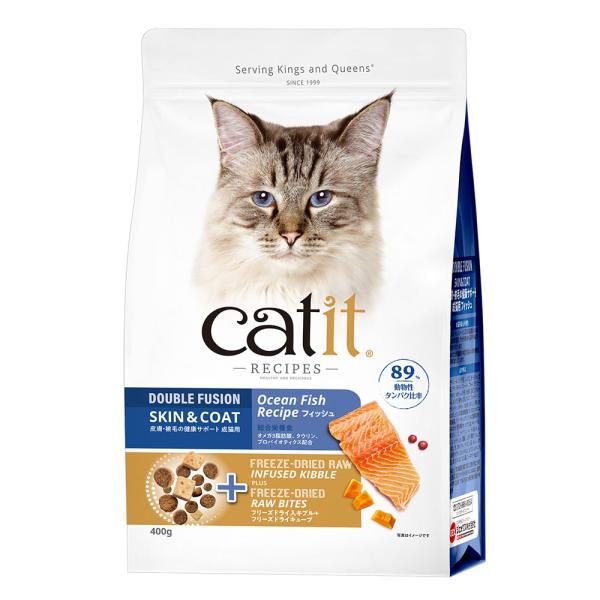 メーカー：ジェックス 25camgcatit　ＧＥＸ　Ｃａｔｉｔ　Ｒｅｃｉｐｅｓ　ＳＫＩＮ＆ＣＯＡＴ　４００ｇ　フィッシュ　キャットフード　猫　猫フード　food　フード　ご飯　ごはん　えさ　カリカリ　ドライフード　キャットイット　4972...