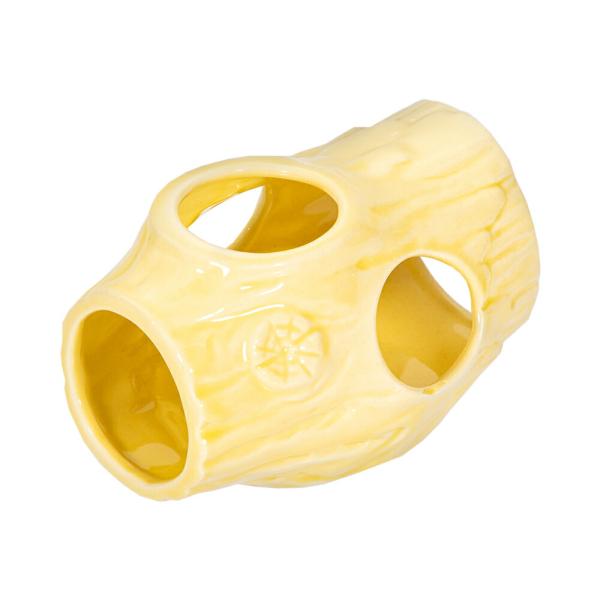 メーカー：貝沼産業 貝沼　魚くぐり　イエロー　水槽　オブジェ　4960222005640　アクアリウム　アクアリウム用品　_aqua　アクア　用品　レイアウト　アクセサリー　オブジェ　底物　シェルター　瀬戸物　陶磁器　流木風　石風　金魚　メ...