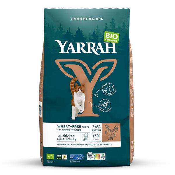 メーカー：ヤラー メーカー画像　キャットフード　ＹＡＲＲＡＨ　ヤラー　オーガニックキャットフード　小麦不使用　８００ｇ　正規品　4580775801034　猫　ねこ　キャット　cat　猫用　ねこ用　猫フード　猫餌　猫えさ　ドライフード　カリ...