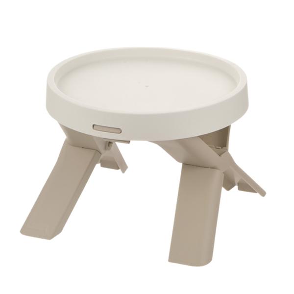 メーカー：リッチェル メーカー画像　リッチェル　たためる　ペットテーブル　シングル　ベージュ　4945680561204　20250322　ｙ25ｍ04　Kbsk　犬用品　犬用　犬　いぬ　イヌ　ドッグ　食事　食器　皿　テーブル　ゴム脚　食べ...