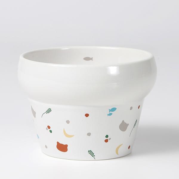 メーカー：ハリオ メーカー画像　ハリオ　にゃんプレ　ボウル　ホワイト　猫　食器　4573533861548　猫用品　_neko　フードボール　フードボウル　エサ入れ　えさ入れ　水入れ　給水　皿　器　ねこ用品　ネコ用品　HARIO　cat　C...