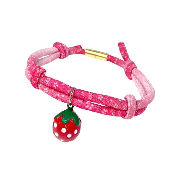 メーカー：アース・ペット メーカー画像　アース　ペット　ねこモテ　アクセサリー首輪　いちごみるく　ピンク　4994527963800　20250426　y25m04　Kbsk　猫　ねこ　猫用品　首輪　カラー　猫用首輪　成猫用　ソフト丸紐　マ...