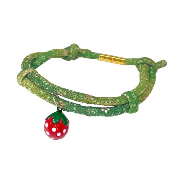 メーカー：アース・ペット メーカー画像　アース　ペット　ねこモテ　アクセサリー首輪　抹茶みるく　緑　4994527963909　20250426　y25m04　Kbsk　猫　ねこ　猫用品　首輪　カラー　猫用首輪　成猫用　ソフト丸紐　マグネッ...