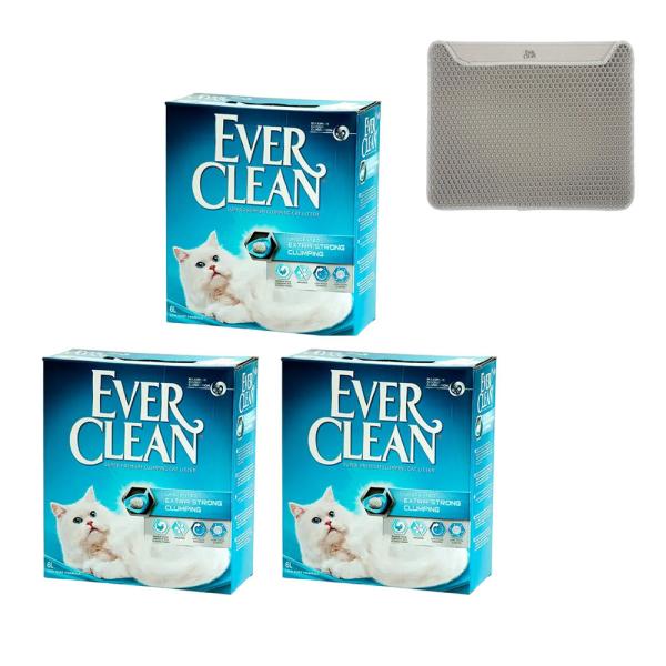 メーカー：新東亜 猫砂　エバークリーン　無香タイプ　６Ｌ　ベントナイト　5060255492154　猫用品　猫　ねこ　猫用　ねこ用　鉱物系　単品　固まる　燃やせる　ＥＶＥＲ　ＣＬＥＡＮ　小粒　無香　３個入り　20250520　kak　495...