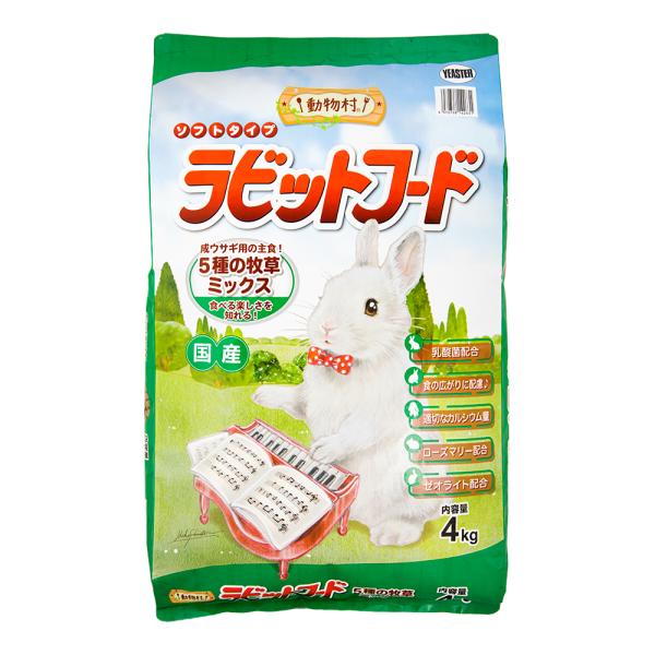 メーカー：イースター line250910p510anim　easterrf　animalvillage　_animal　動物村　ラビットフード　５種の牧草ミックス　４Ｋｇ　うさぎ　フード　イースター　小動物　アダルト　ソフトタイプ　餌　エ...
