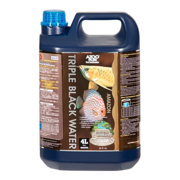 メーカー：ＡＺＯＯ メーカー画像　アズー　トリプルブラックウォーター　４０００ｍｌ　フミン酸　ストレス軽減　色揚げ　産卵促進　4714954480103　20250529　ｙ25ｍ06　Kbsk　アクアリウム　アクアリウム用品　水質調整剤　...