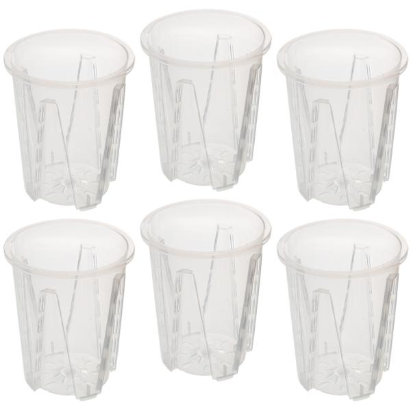 メーカー：(株)リーフ Leaf Corp 根が見える透明鉢　直径１０ｃｍ　６個　4582645945688　ガーデニング　園芸用品　鉢　ポット　透明　スリット　植木鉢　植え替え　観葉植物　クリア　半透明　プラスチック　多肉植物　サボテン　...