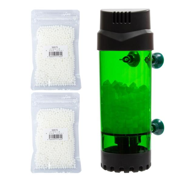 メーカー：(株)リーフ Leaf Corp reveiwcouponleafaqullo　ろ材付き　流動フィルター　グリーン+Bio　Beads　バイオビーズ　200ml　4582645942861　アクアリウム用品　アクア用品　フィルター...