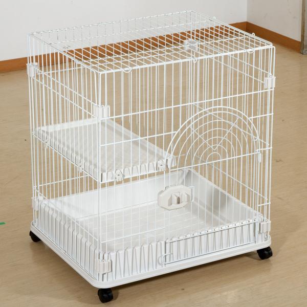 メーカー：ジービー 4963065020191　ジービー　猫用ケージ　Ｓクラス　Ｃ−０１　ホワイト×ホワイト　ネコ　猫　猫用品　サークル　隔離　子猫　お迎え　ハウス　寝床　ハイタイプ　縦長　金網　扉　扉付　白　キャット　キャットケージ　ケー...