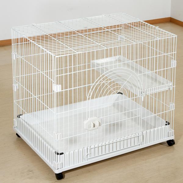 メーカー：ジービー 4963065021051　ジービー　猫用ケージ　ＦＷ−Ｃ１　ホワイト×ホワイト　キャスター付き　ネコ　猫　猫用品　サークル　隔離　子猫　お迎え　ハウス　寝床　ハイタイプ　縦長　金網　扉　扉付　白　キャット　キャットケー...