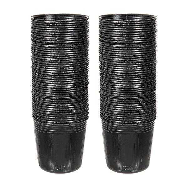 ガーデニング　園芸用品　ガーデニング用品　園芸　家庭菜園　観葉植物　菜園　花　植物　多肉　多肉植物　サボテン　鉢　ポット　ビニールポット　ノーマルポット　黒丸　６０　２号　１００個セット