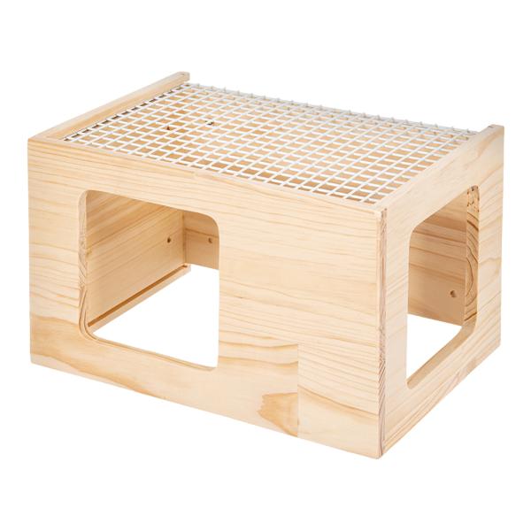 メーカー：三晃商会 三晃商会　ルーフメッシュハウス　小動物　4976285171727　ウサギ　うさぎ　ベッド　小動物用品　天然木　木　木製　かじり木　固定　メッシュスノコ　スノコ　ステージ　ステップ　フィーダー　牧草　チモシー　モルモット...