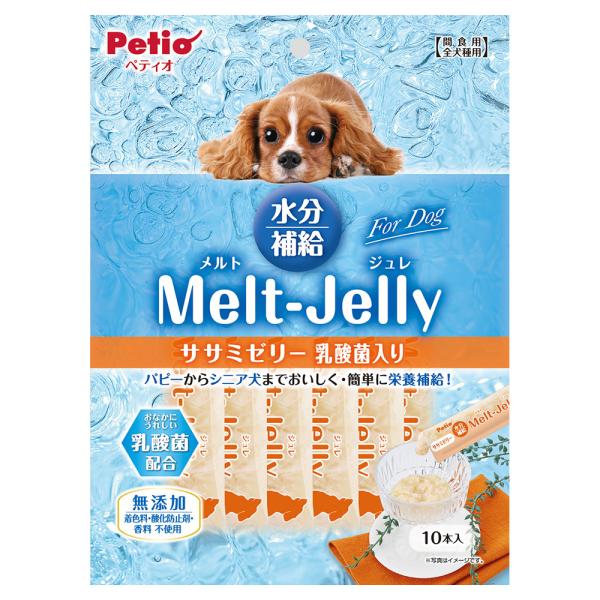 メーカー：ペティオ メーカー画像　ペティオ　メルトジュレ　ＦｏｒＤｏｇ　水分補給　ササミゼリー乳酸菌入り　１０本　4903588145933　20250801　y25m08　ktym　いぬ　イヌ　犬　ドッグ　DOG　愛犬　ドッグフード　フー...
