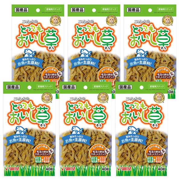 メーカー：サンライズ _neko　サンライズ　ニャン太のとってもおいし草　４０ｇ　4973321929649　SNY-003　OJIR　猫　ねこ　猫フード　キャットフード　おやつ　スナック　愛猫用　ニャン太　魚　おいしい　毛玉　食物繊維　ジ...