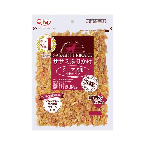 メーカー：九州ペット メーカー画像　九州ペットフード　ササミふりかけ　シニア犬用　小粒タイプ　230g　4941605019379　20211011　y21m10　GBNM　ドッグフード　おやつ　犬　いぬ　犬用　いぬ用　犬おやつ　犬用おやつ...