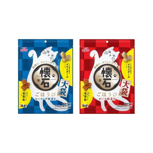メーカー：ペットライン 懐石ごほうび　ビーフ仕立て　117g　大袋　猫　おやつ　4902418004723　ネコ　猫フード　カリカリ　キャットフード　間食　ビーフ　牛　小分け　合成着色料不使用　bnr2606kaipup　490241800...